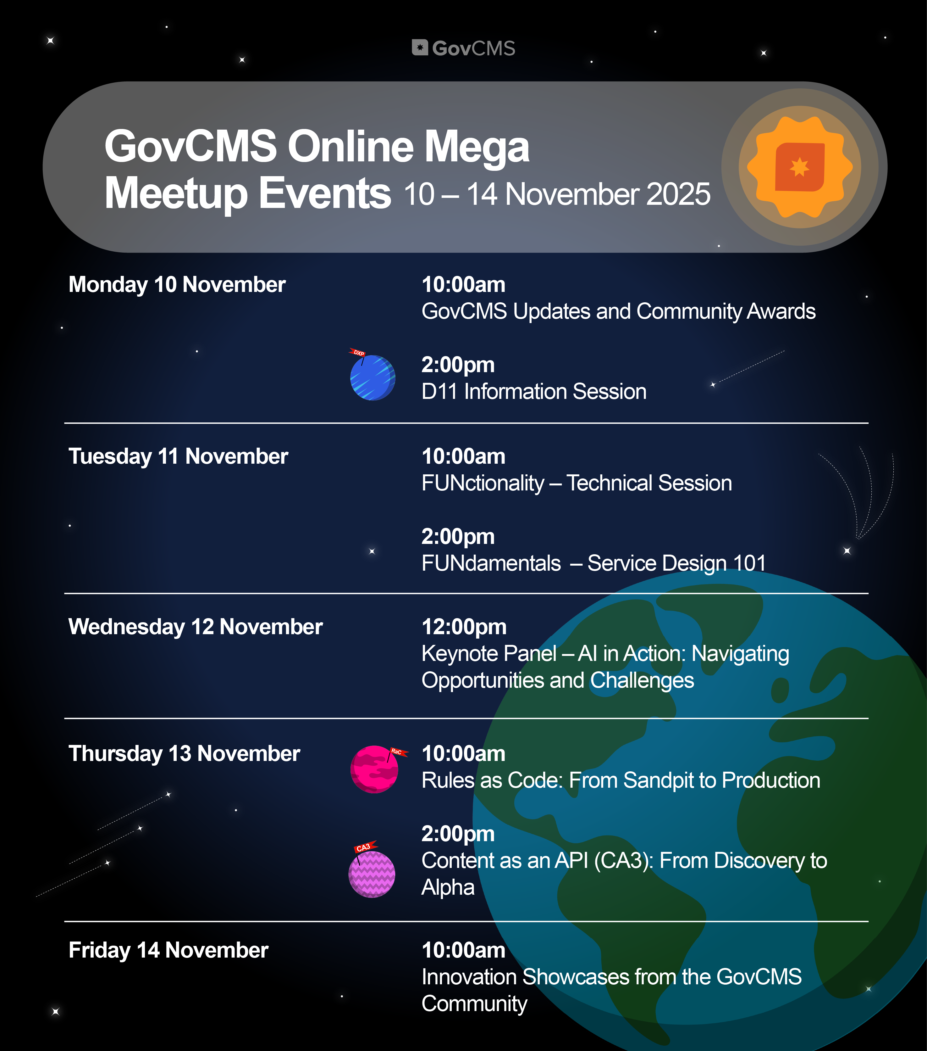 Online Mega Meetup Events - The Future of GovCMS | GovCMS